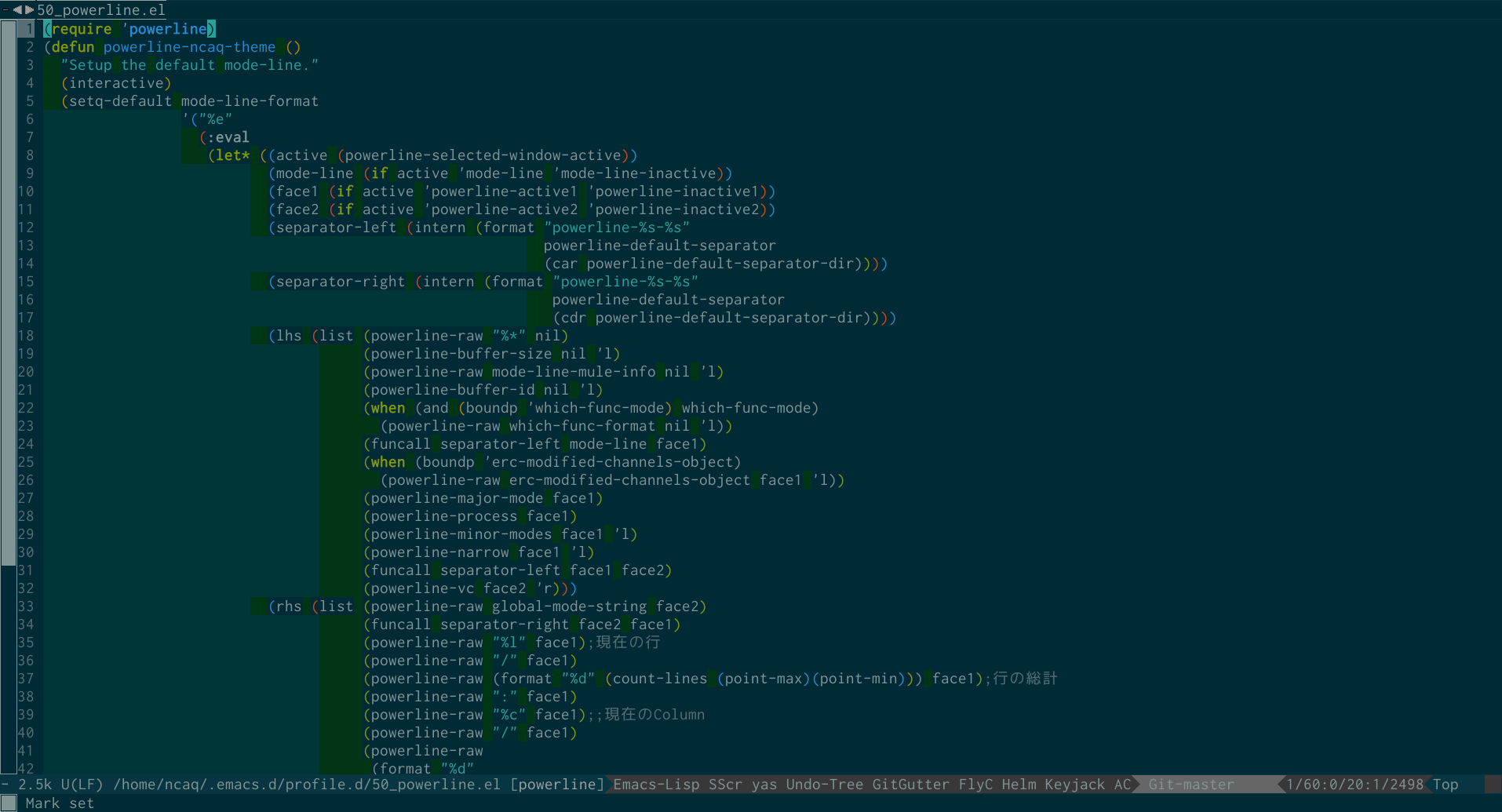 Emacs LispのRainbow Delimitersで,対応する括弧を虹色で示そう. #Emacs - Qiita