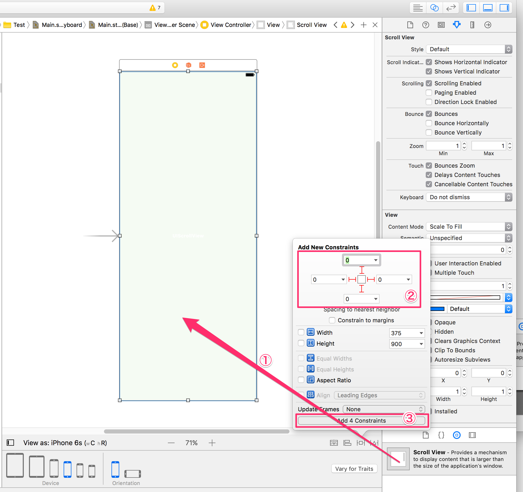 【UIScrollView】Autolayoutで縦スクロール【Xcode8.x】 #Swift - Qiita