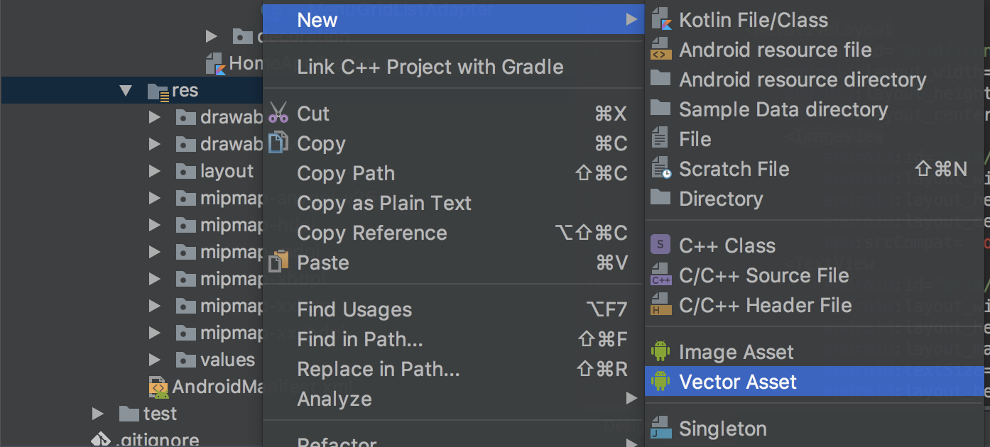 [Android] ベクター形式の画像を取り扱う (Vector Asset Studio) #VectorDrawable - Qiita