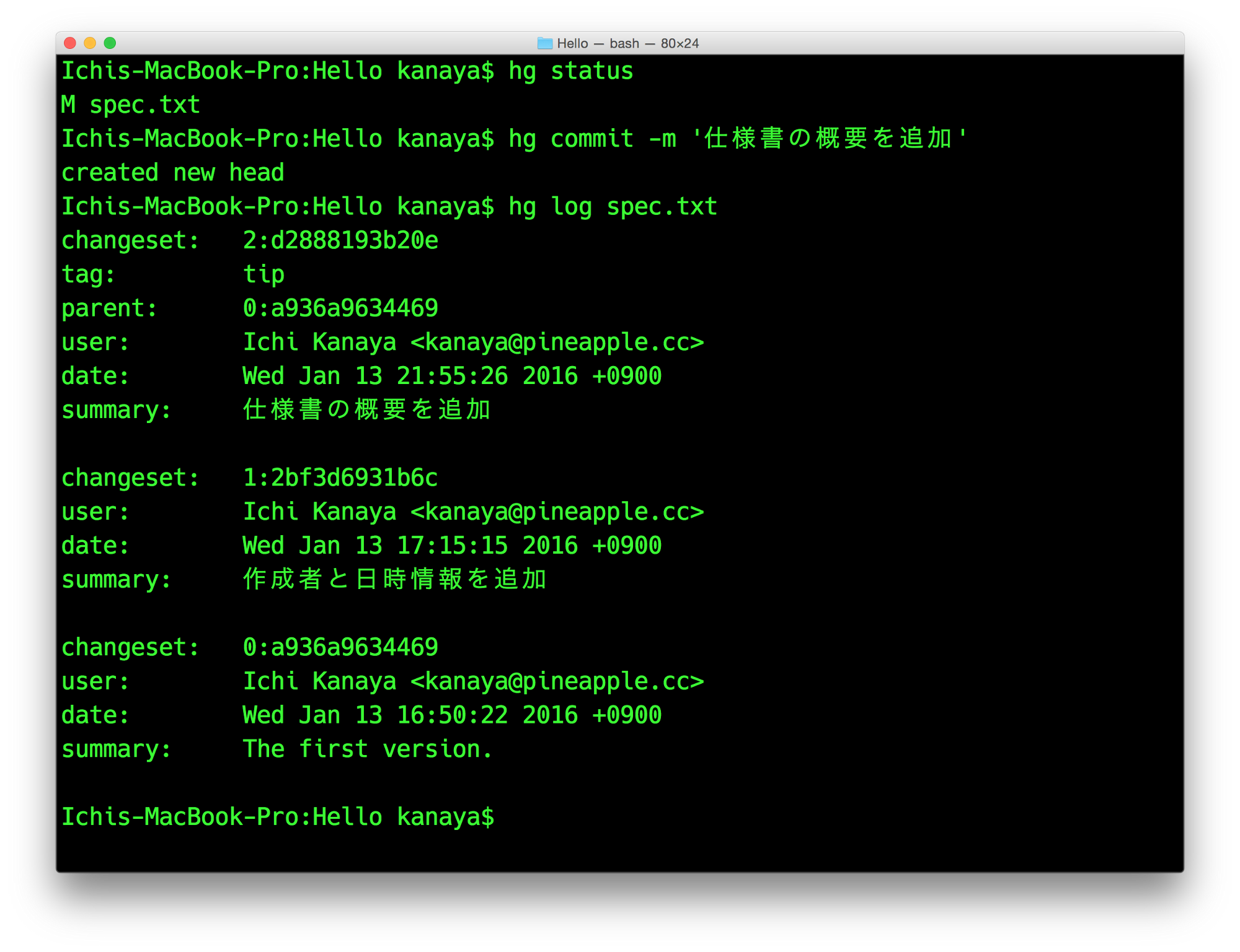 Mercurial入門 - Qiita