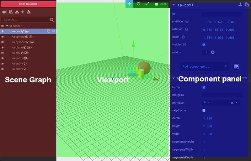 WebVRフレームワークA-Frameで、雪降る街の景色を作ってみました #JavaScript - Qiita
