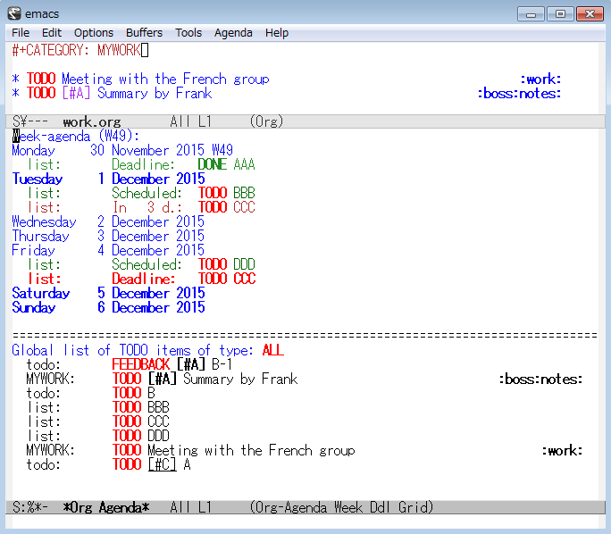 Emacs の org-mode でスケジュール管理をしよう！ #Emacs - Qiita