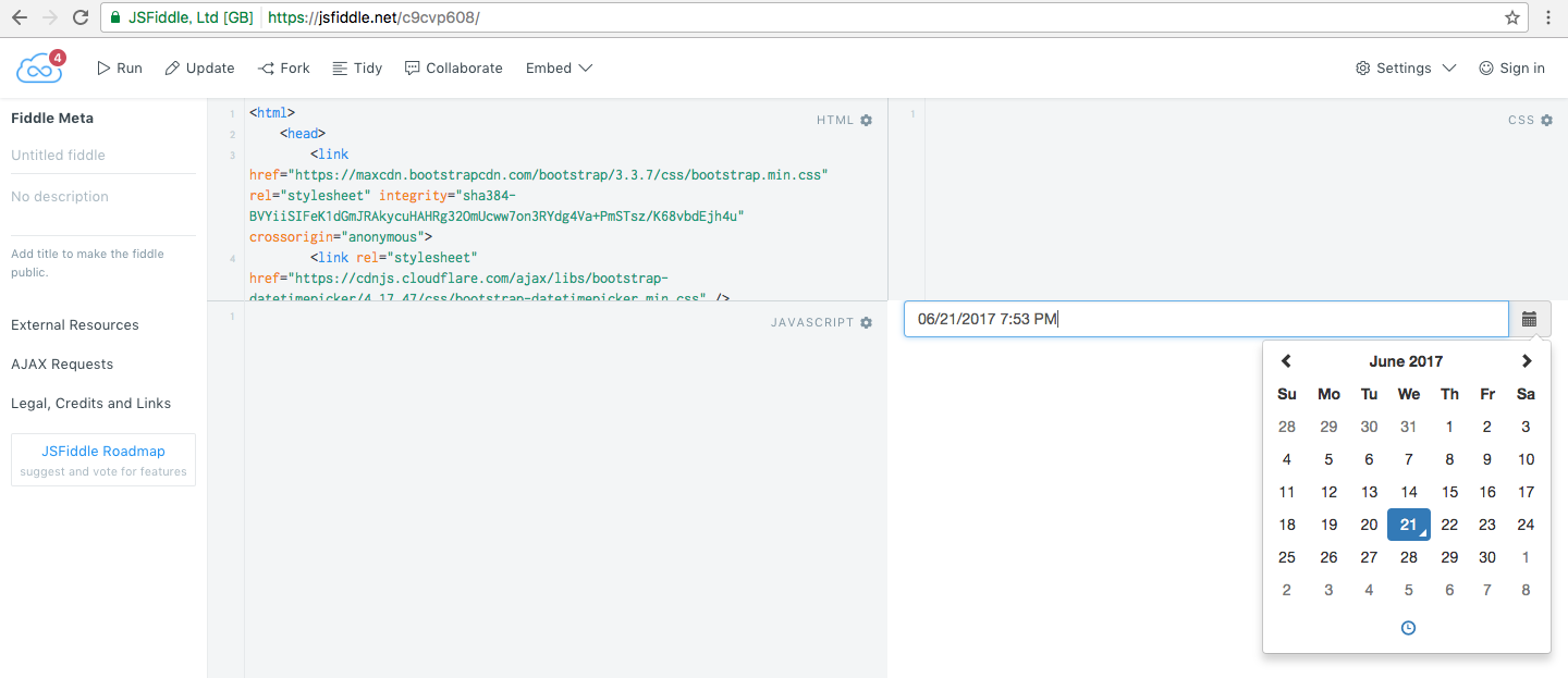 DateTimePickerをサクッと入れたい人！(CDN使用) #HTML - Qiita