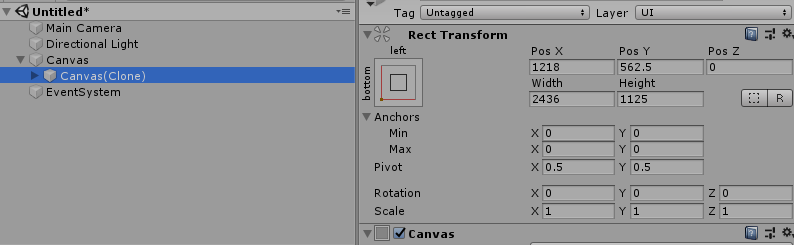 新たなPrefabワークフローでPrefabのRootCanvasのRectTransformが崩れる問題の対策 #Unity - Qiita