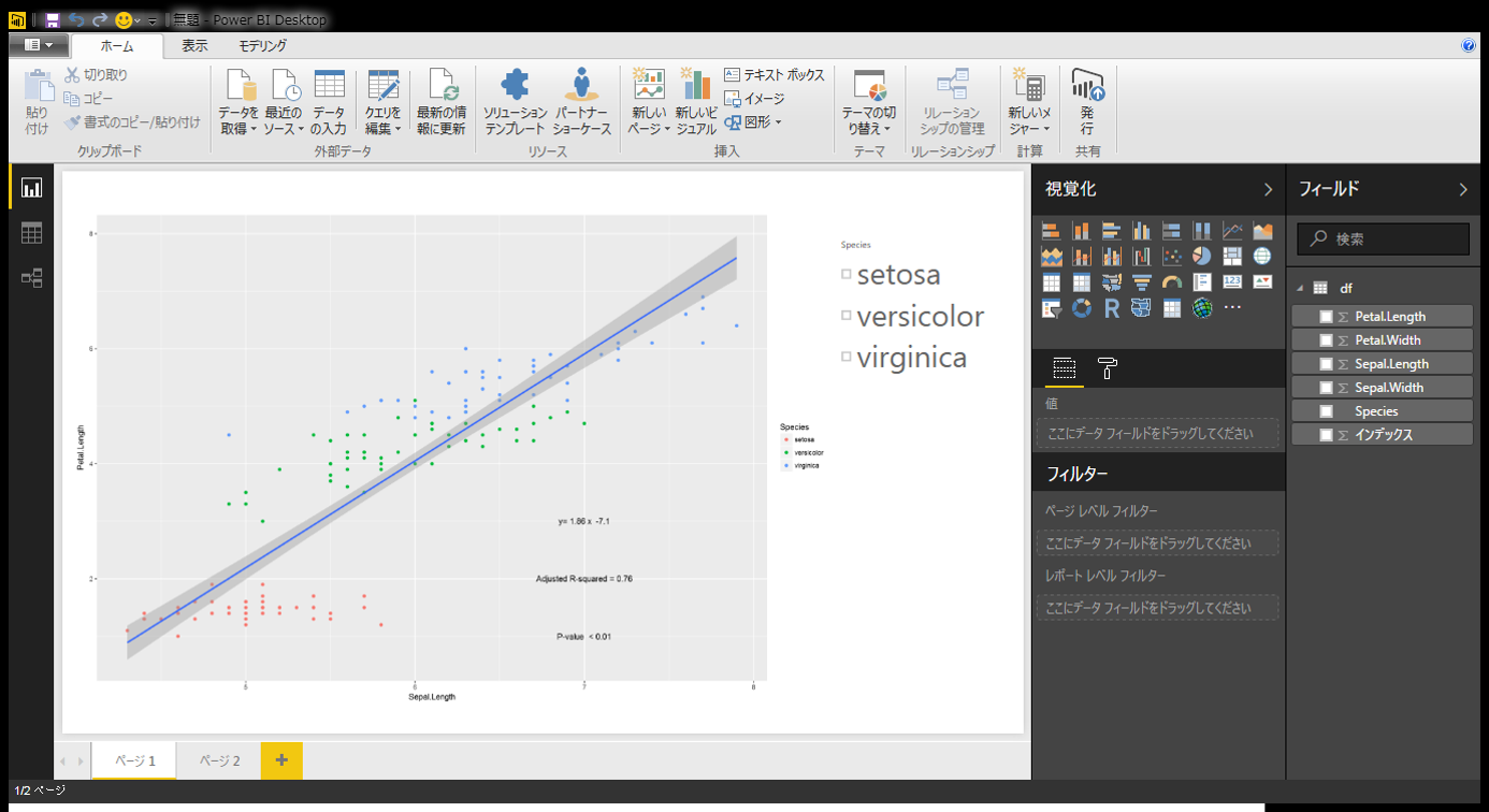 【PowerBIメモ】ggplot2を使って、Rのグラフィックを埋め込んでみる #R - Qiita