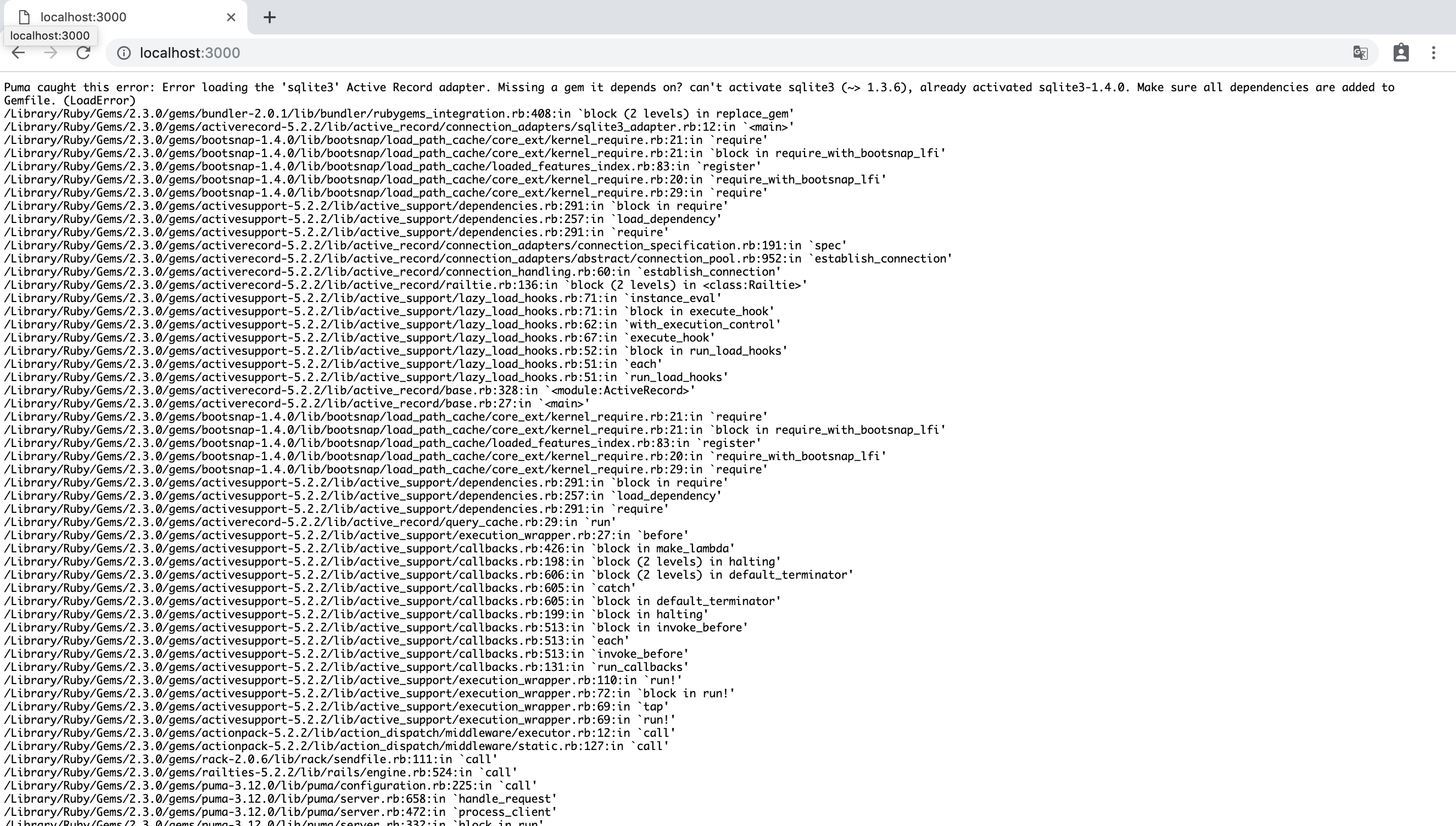 RailsでSQLite 3使う時はgemのバージョンを指定しないといけない #Ruby - Qiita