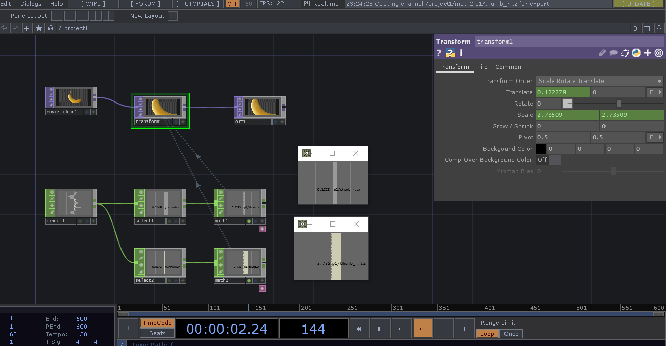 Xbox One KinectとTouchDesignerでインタラクション作品を作る！！！（超入門） - Qiita