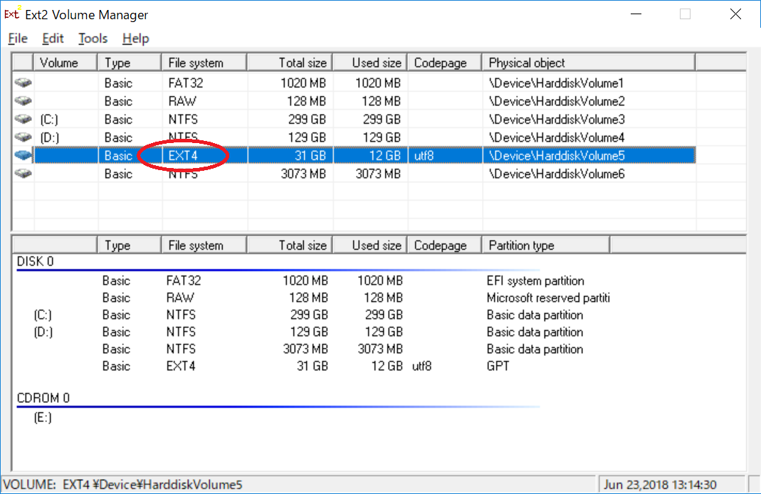 Ext2Fsd で ext4 パーティションをマウントできないとき #Windows - Qiita