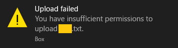 Box Driveで権限の無いフォルダへのアップロードエラー(自動リトライされる)をキャンセルする方法 #BOX - Qiita