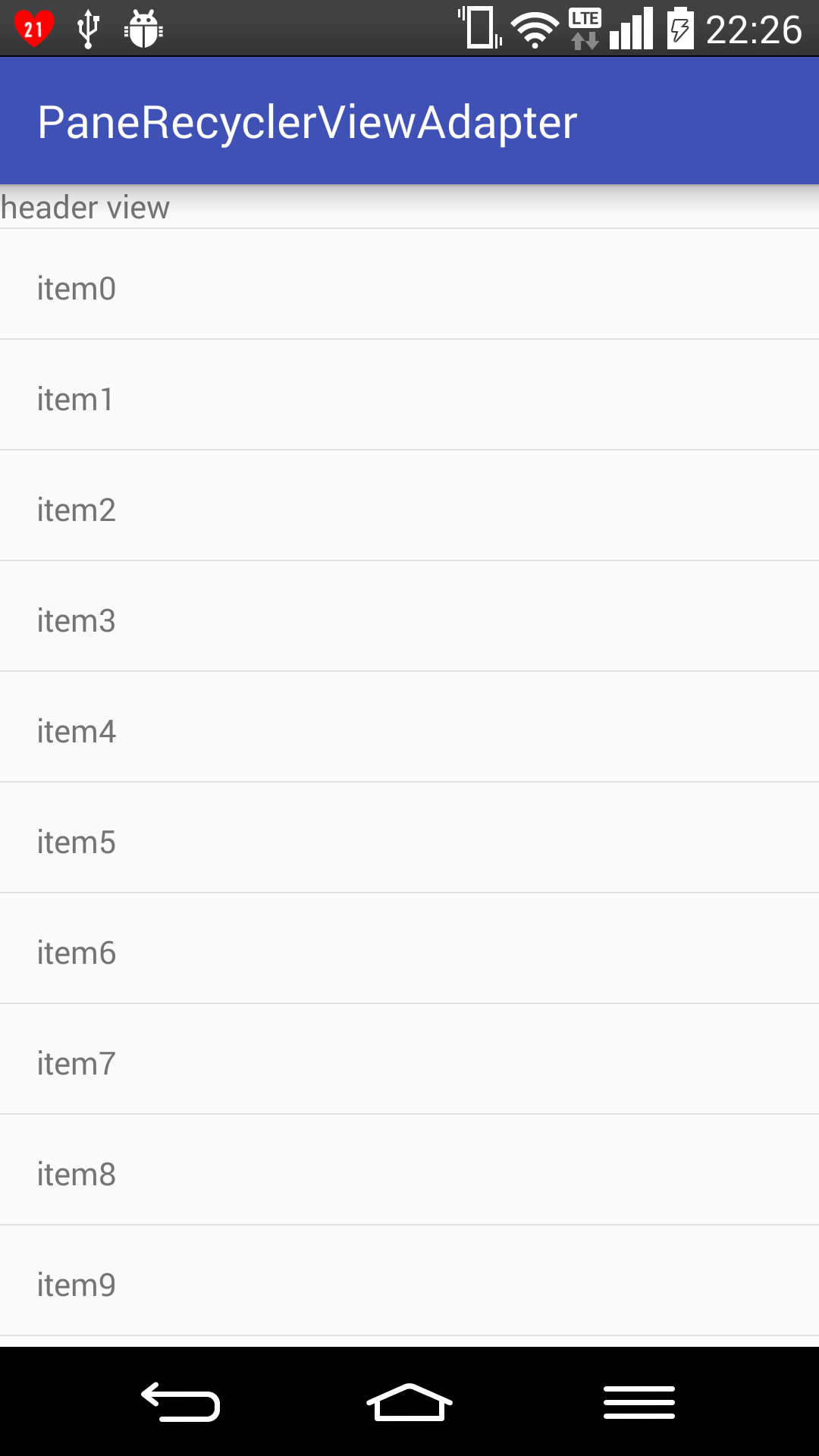 RecyclerViewにヘッダーとフッターを付けたかった時に作った物のご紹介 #Java - Qiita