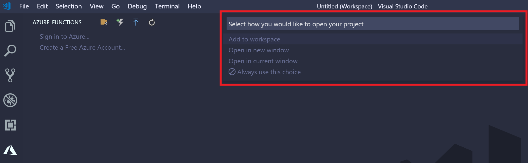 VSCodeを使って、Azure Functions 関数作成～デプロイまでやってみた。 #AzureFunctions - Qiita