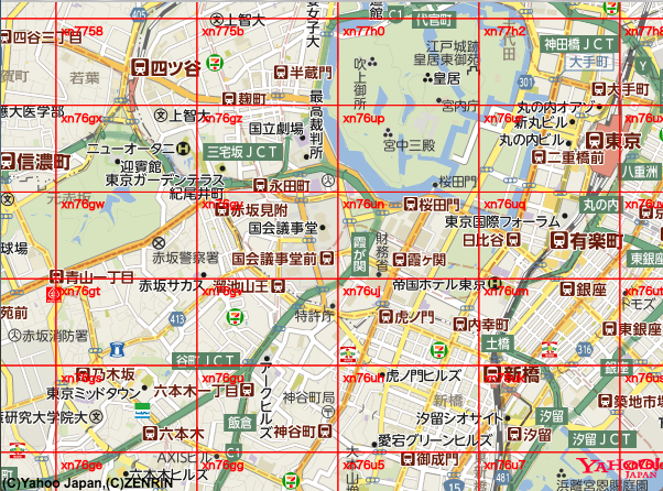 Yahoo! JavaScriptマップAPI に ジオハッシュ の格子を表示する #GIS - Qiita
