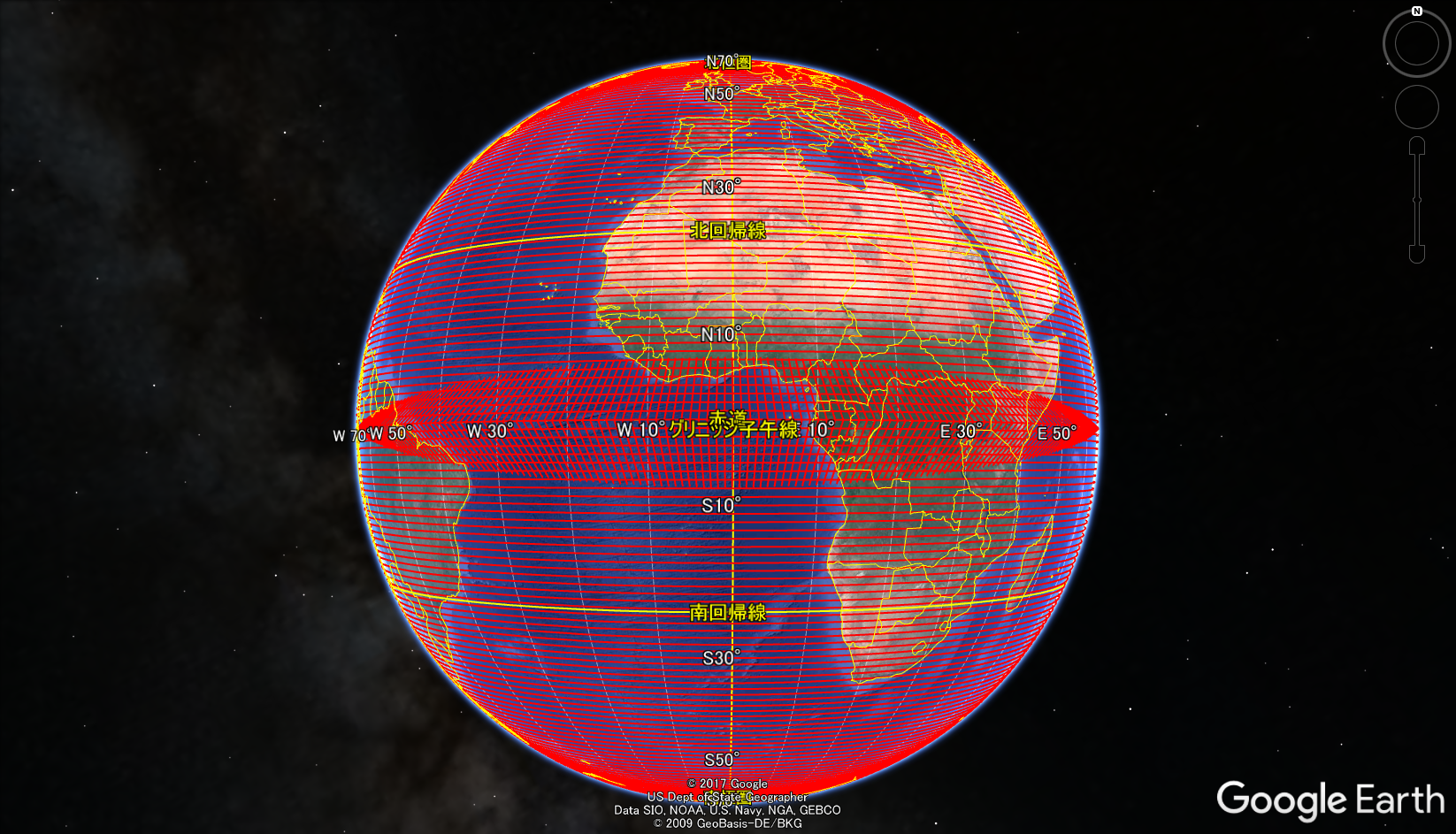 kml編集 Google Earthに経緯線を引く #Python - Qiita