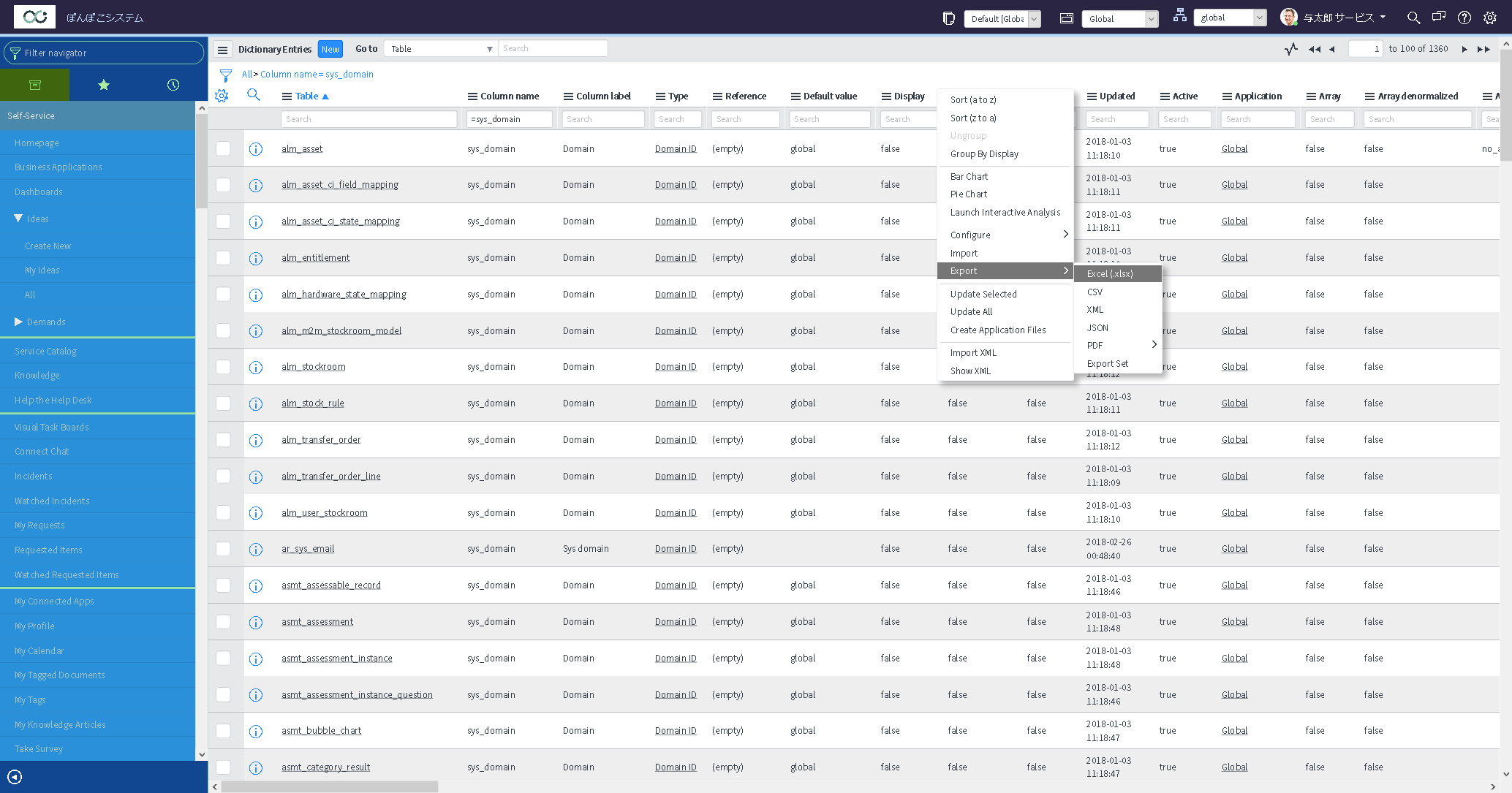 ServiceNowで色々な情報をGlideRecordなどで取得する #ServiceNow - Qiita