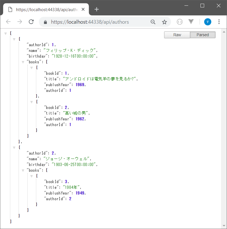 ASP.NET Core で循環参照するオブジェクトを JSON へシリアル化した際に JsonSerializationException: Self referencing loop ...