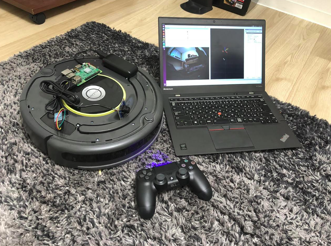 ROSを使ってルンバが操作できるまで feat. Raspberry Pi3とPS4コントローラーとUSBカメラ #RaspberryPi - Qiita