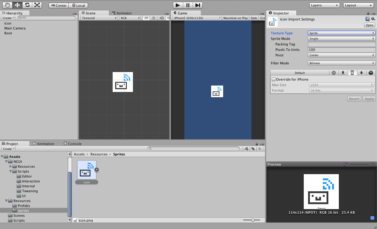 Unity2D+NGUIでゲーム作るよ！ その2 Spriteで画像表示 #iOS - Qiita