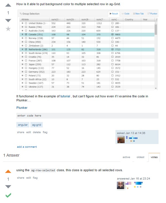 ag-Grid：チェックした行にカラーをつける #CSS - Qiita