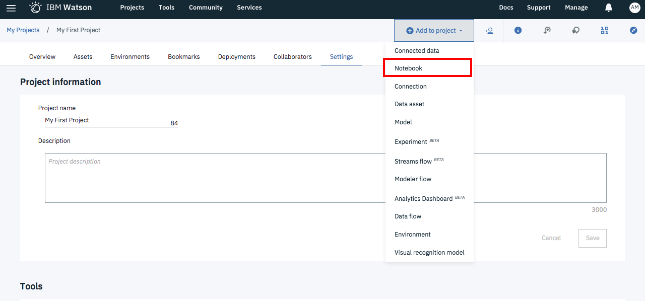 Watson Studio上でJupyter Notebookを使う #ibmcloud - Qiita