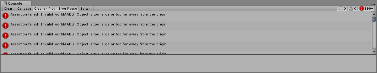 Unityで大量のMesh Colliderを密集させるとInvalid worldAABBとか言われるバグを回避 #C# - Qiita