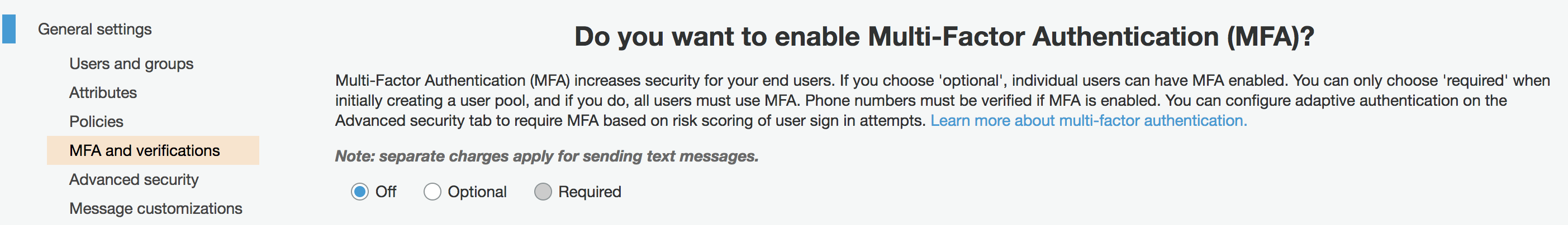 AWS CognitoでMFA = OPTIONALにし、ユーザーごとに有効にする #cognito - Qiita