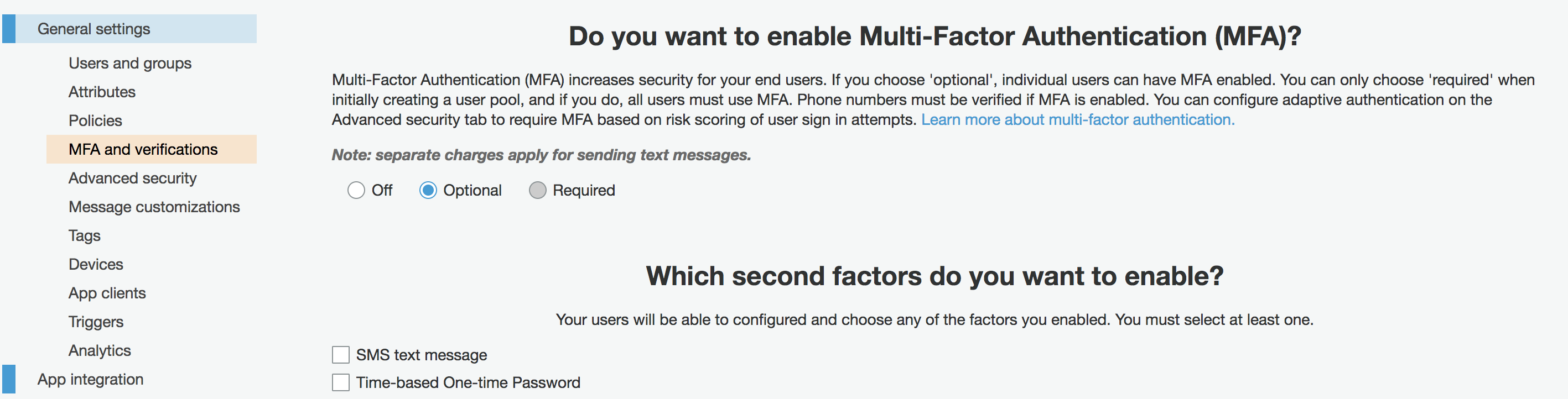 AWS CognitoでMFA = OPTIONALにし、ユーザーごとに有効にする #cognito - Qiita