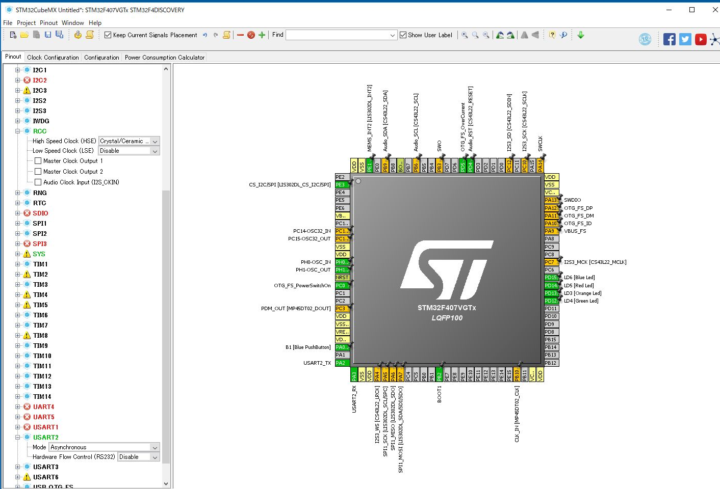 STM32F4 Discovery BoardとCube MXの環境構築、Lチカからprintfポーティングまで #電子工作 - Qiita