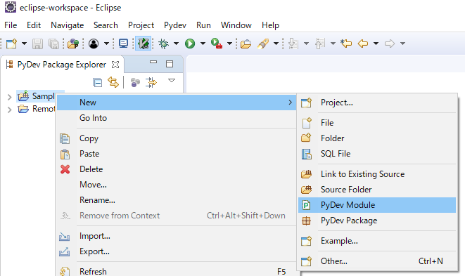 Python EclipseでHelloWorld. #Python3 - Qiita