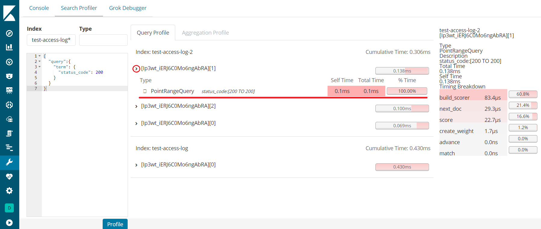 KibanaのProfilerでElasticsearchのクエリを分析する #Elasticsearch - Qiita