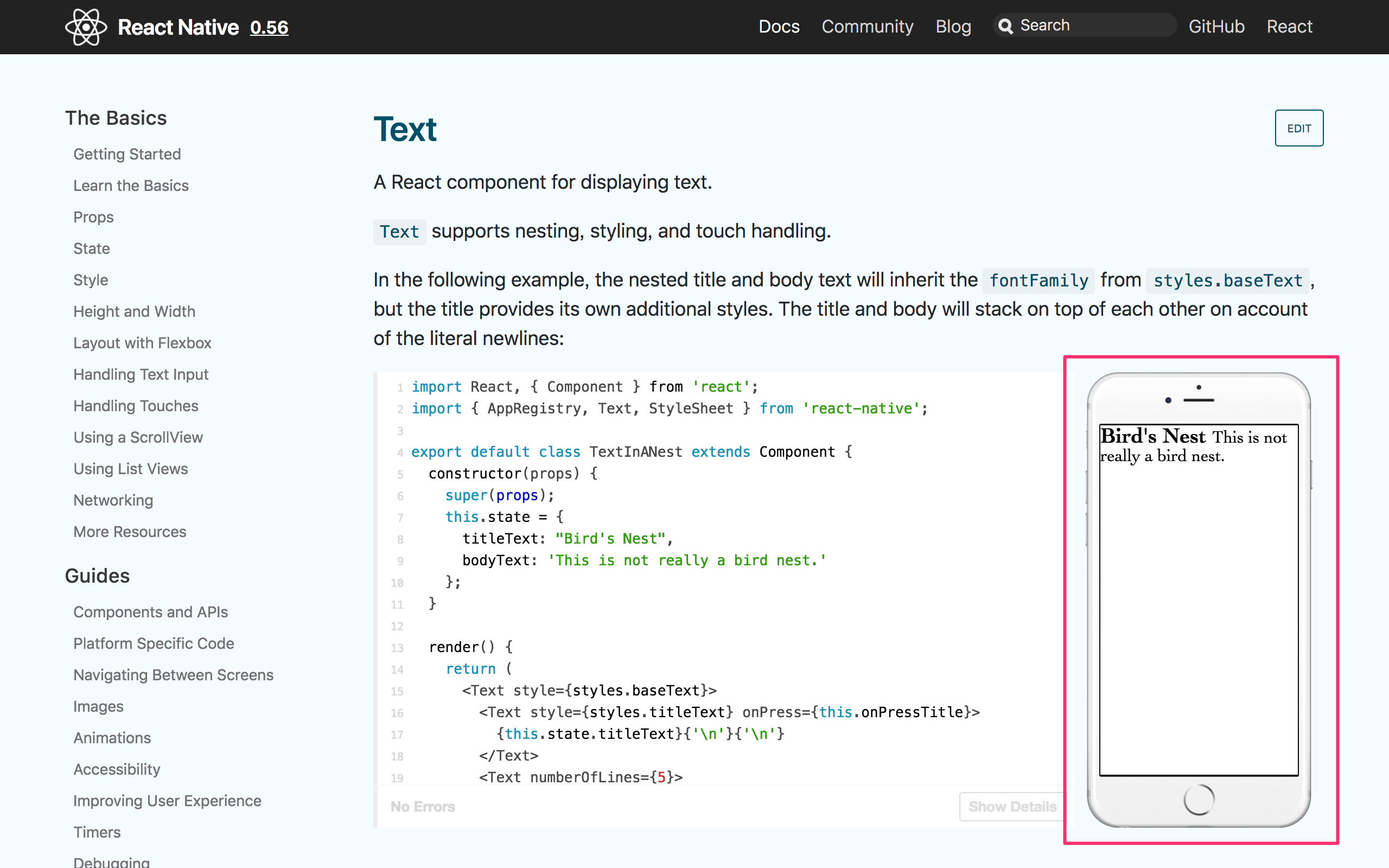 実はReact Native公式ドキュメントでReact Native for Webが使われている #JavaScript - Qiita