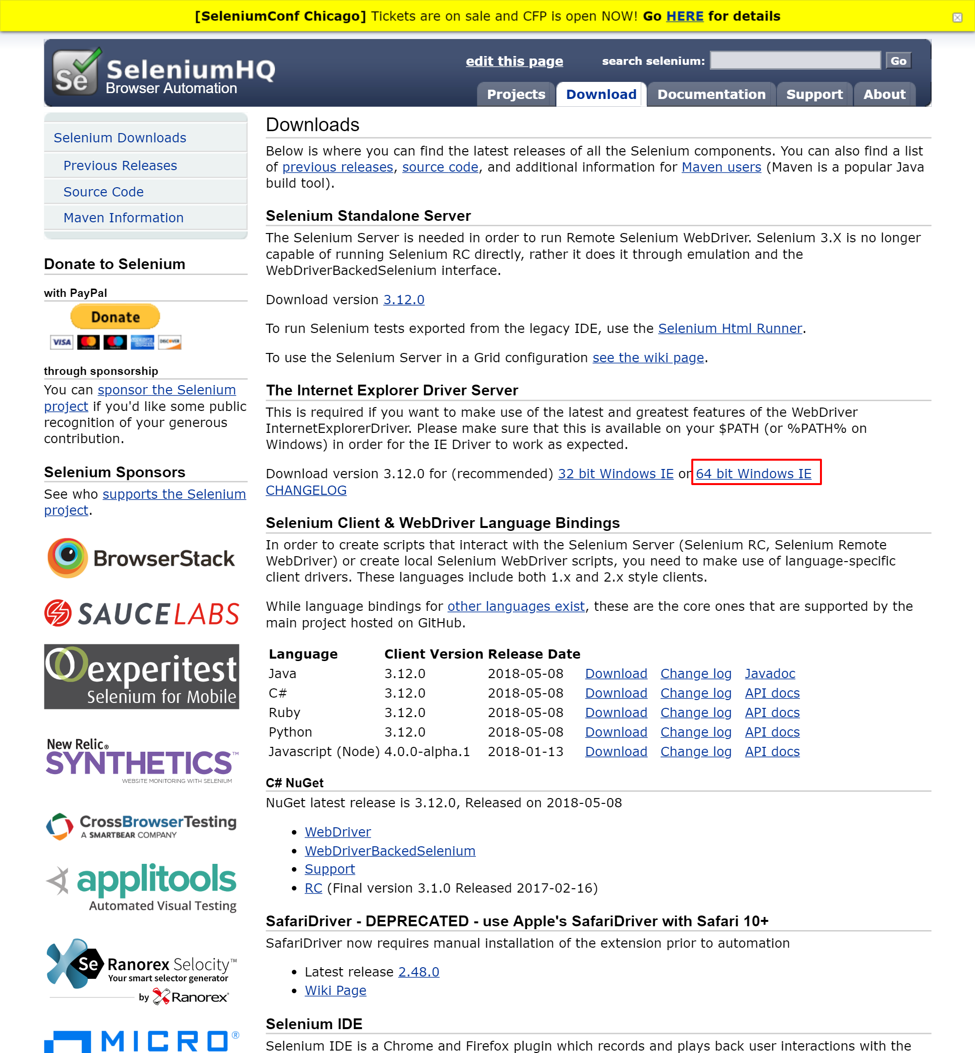 SeleniumでIEをNode.jsから動かしてみた #selenium-webdriver - Qiita