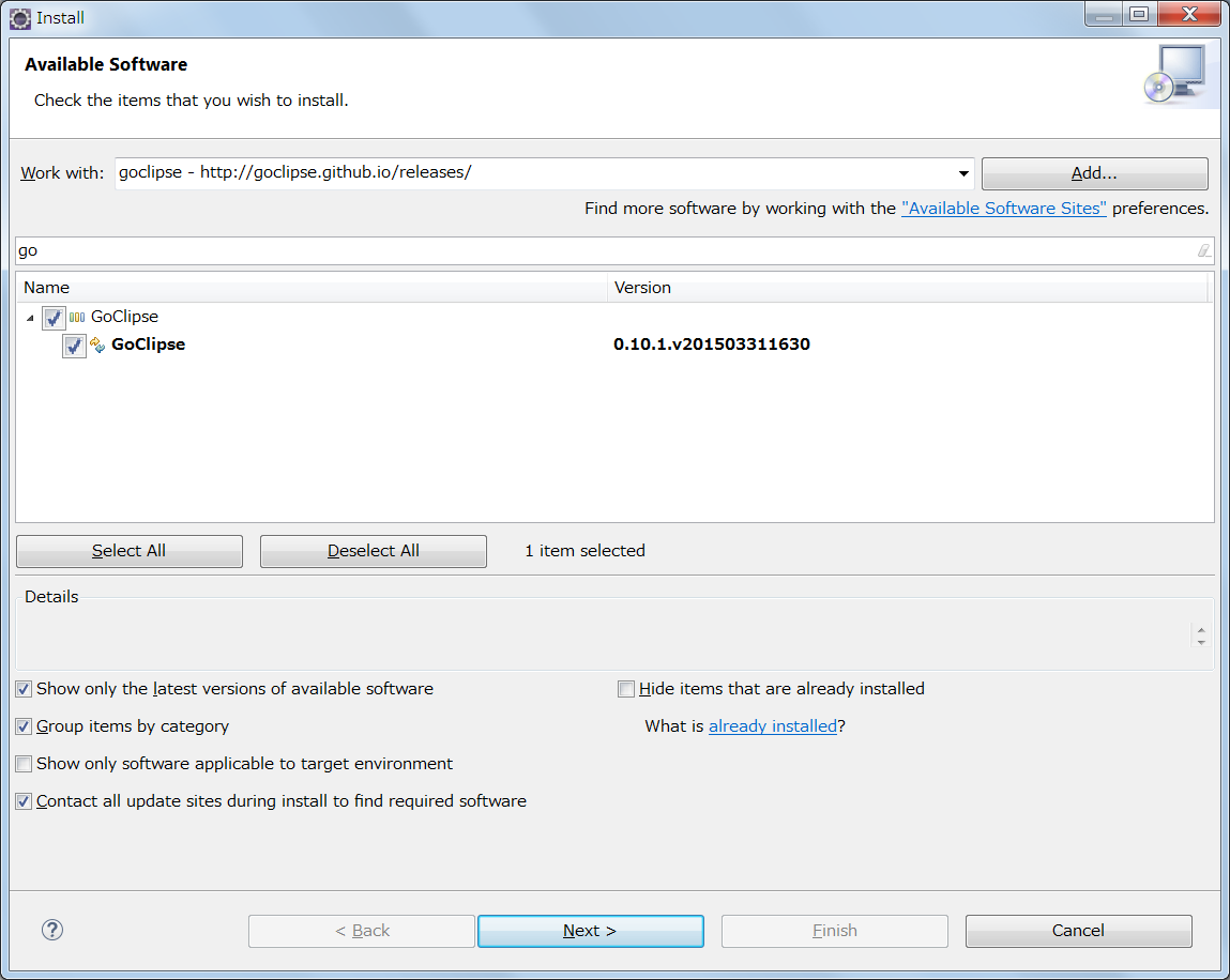 Goの開発環境 Eclipse+GoClipse（Windows） #Go - Qiita