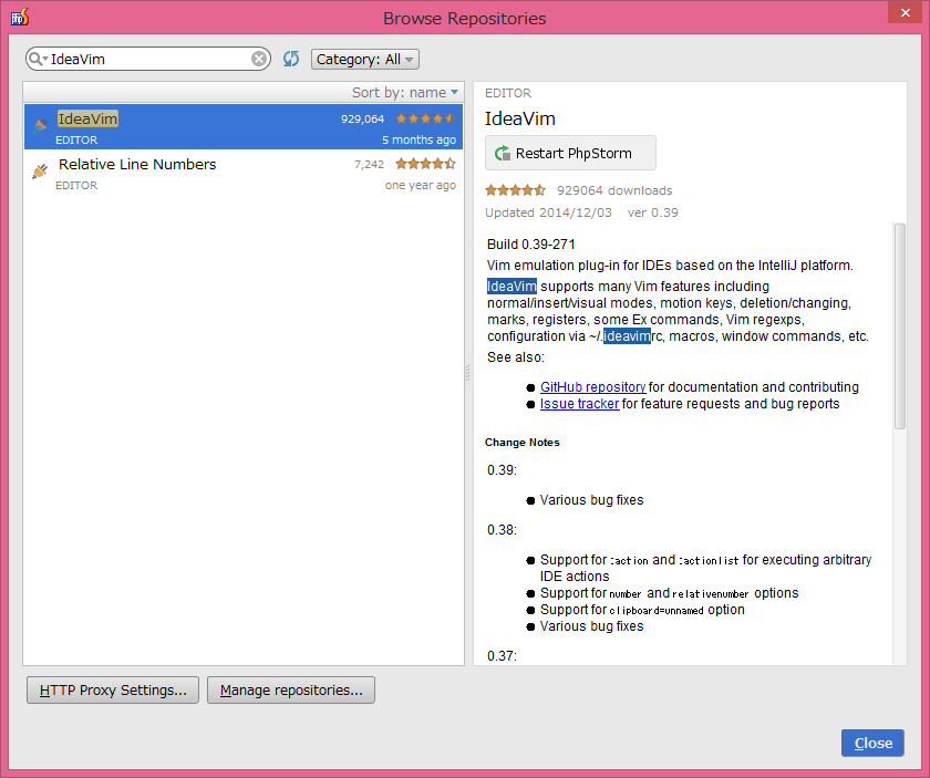 PhpStormでVimキーバインド(IdeaVIM)を使ってみた #IdeaVim - Qiita