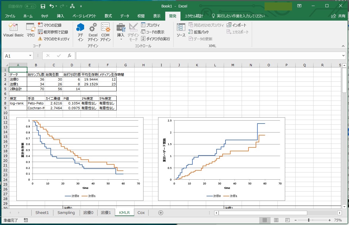 Excelで生存時間解析 #VBA - Qiita