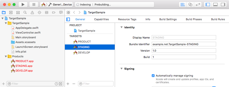iOSアプリのビルドTARGETを複数作る #Xcode - Qiita