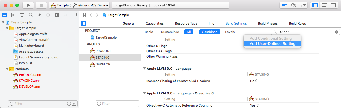 iOSアプリのビルドTARGETを複数作る #Xcode - Qiita