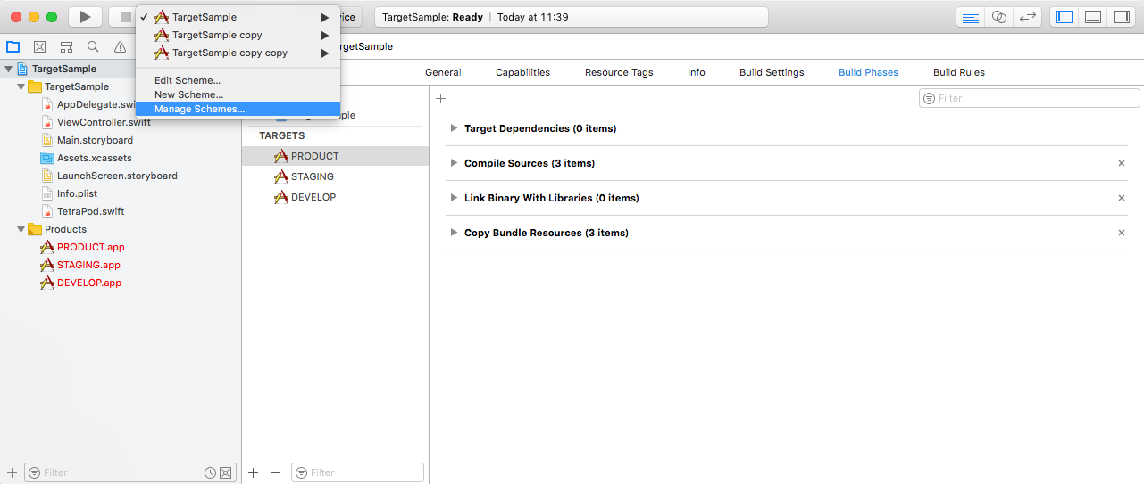 iOSアプリのビルドTARGETを複数作る #Xcode - Qiita