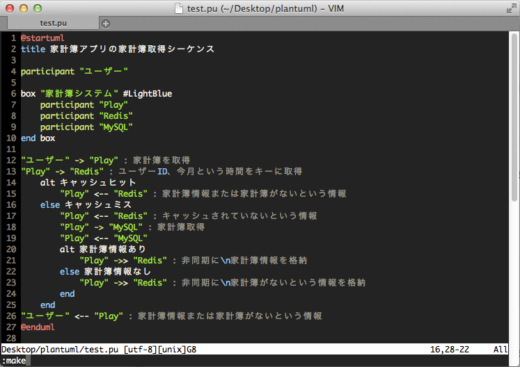 MacでVimでPlantUMLの編集環境を作る #Mac - Qiita