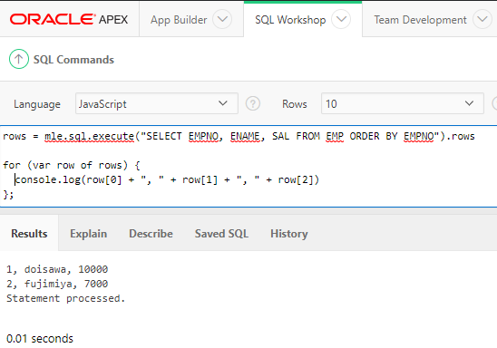 Oracle Database/APEXでPython/JavaScriptを使う #oracle - Qiita