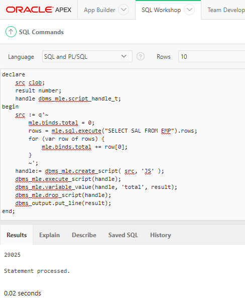 Oracle Database/APEXでPython/JavaScriptを使う #oracle - Qiita