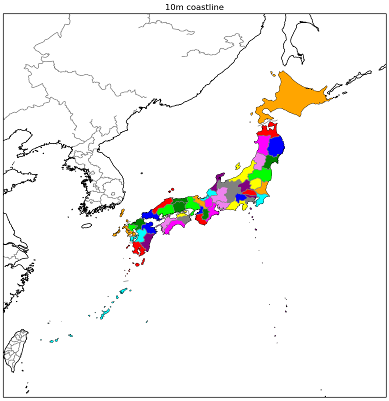 Pythonで世界地図cartopy版 Python Qiita