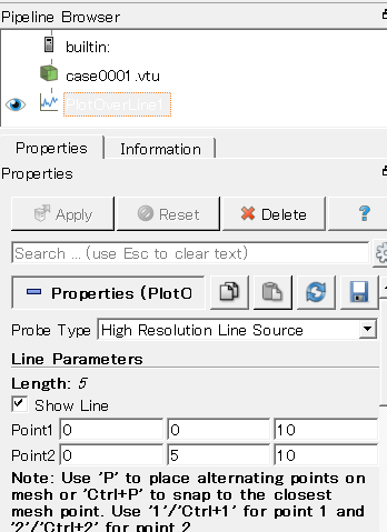 [ParaView]ライン上のデータの取得 #paraview - Qiita