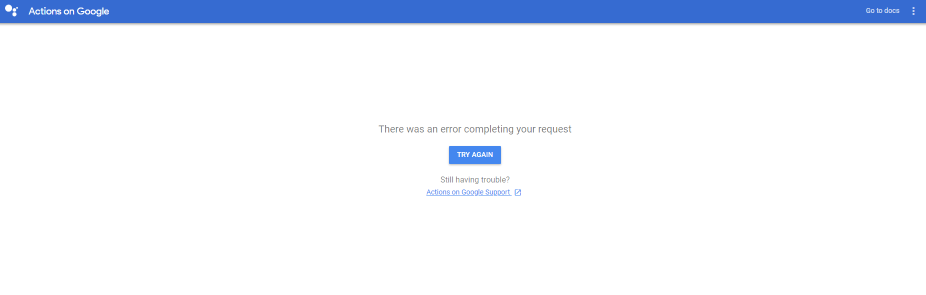 Actions on Googleでシミュレーターを行うとThere was an error completing your request #GoogleHome - Qiita