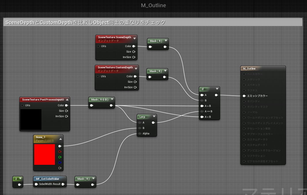 [UE4] PostProcessでObjectにOutlineをつける~後編~[UE4.18] #Material - Qiita