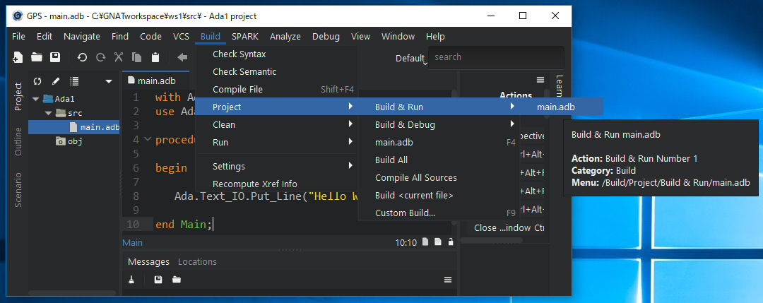 Ada言語ユーザー必見! IDEの「GNAT Community 2018」紹介! 導入から"Hello World"まで。 #Adacore ...