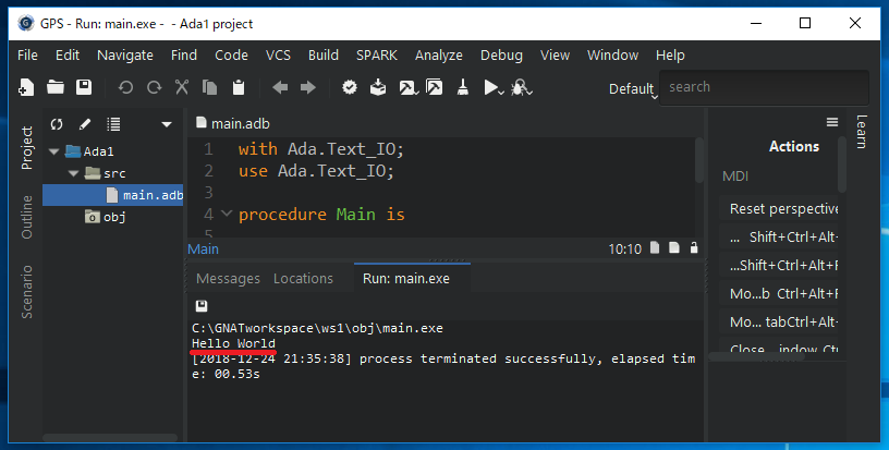 Ada言語ユーザー必見! IDEの「GNAT Community 2018」紹介! 導入から"Hello World"まで。 #Adacore ...