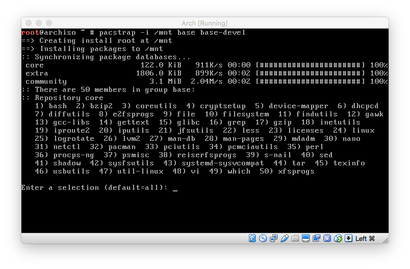 Arch LinuxをVirtualBox上にインストール #archLinux - Qiita
