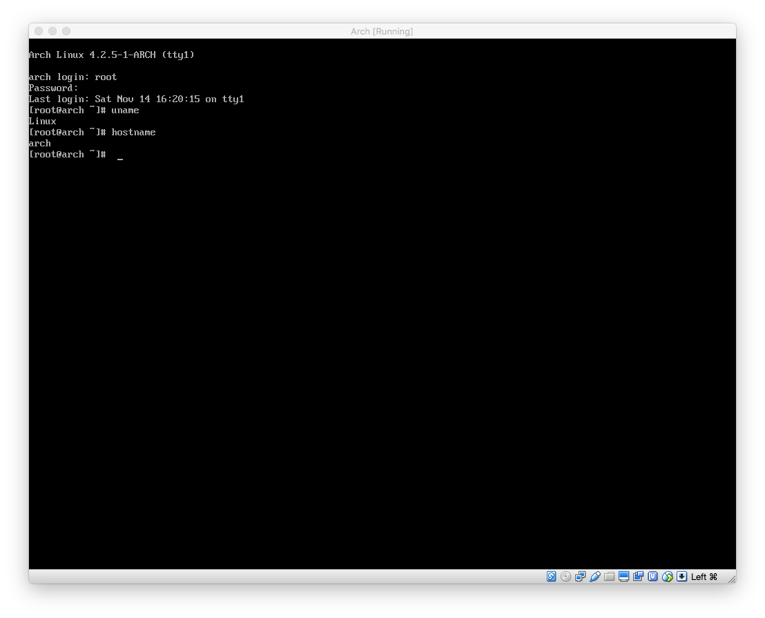 Arch LinuxをVirtualBox上にインストール - Qiita
