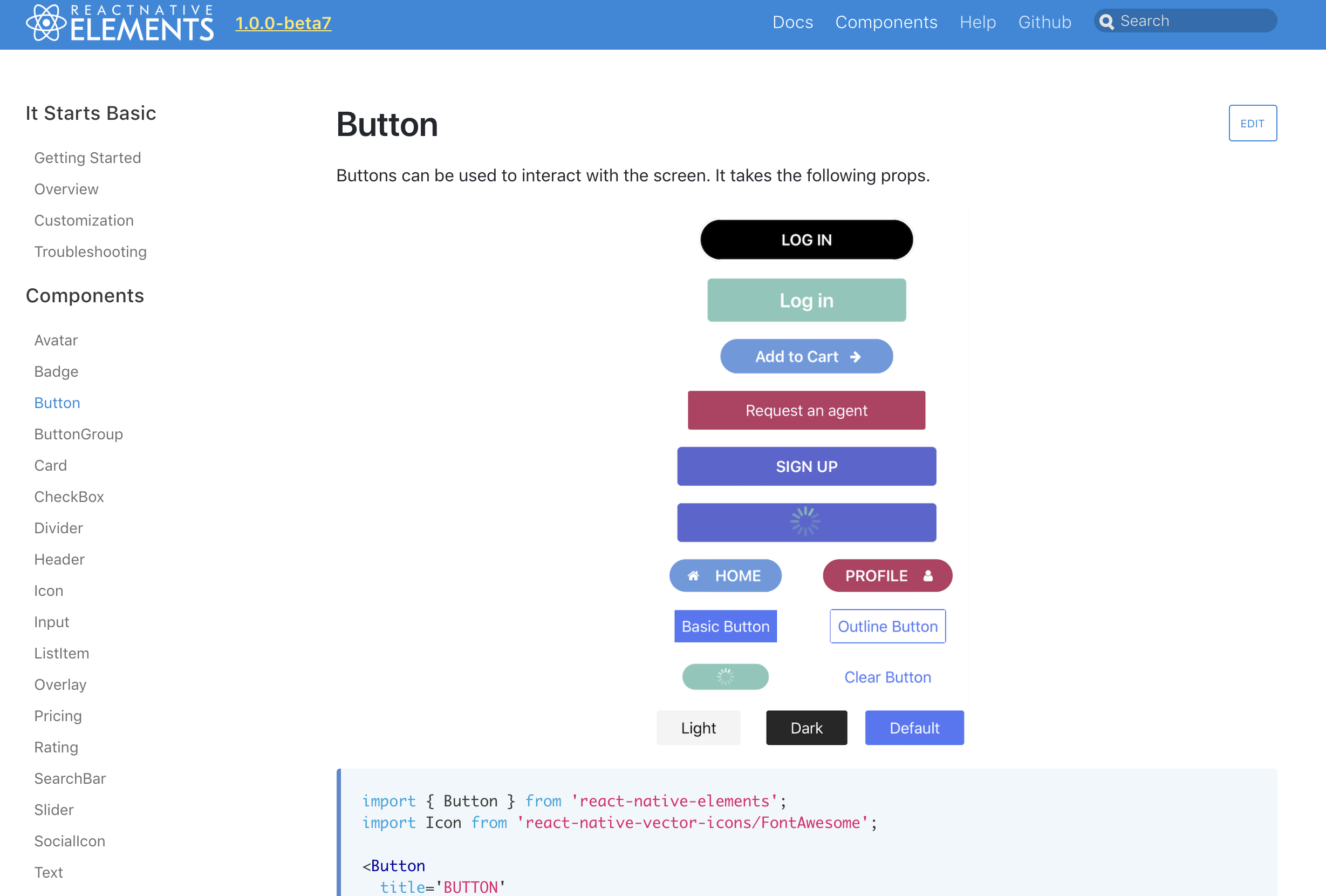 React-Native-elementsで透過ボタン #reactnative - Qiita