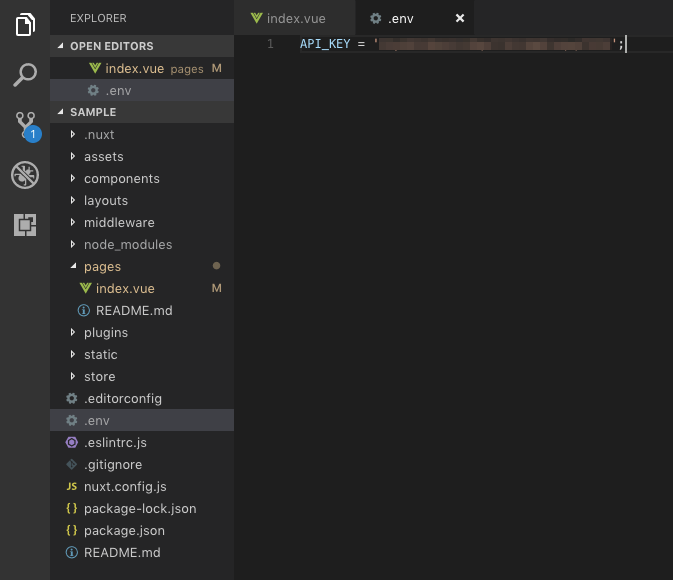 Nuxtjsにおけるenvファイルの利用初学者向けハンズオン Vuejs Qiita